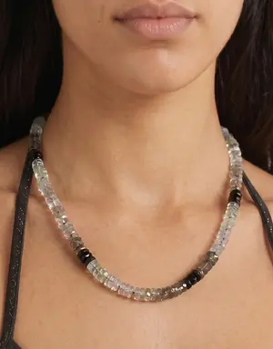 C. GRASSI Smoky Quartz Faceted Gemstone Necklace - 15-17"
